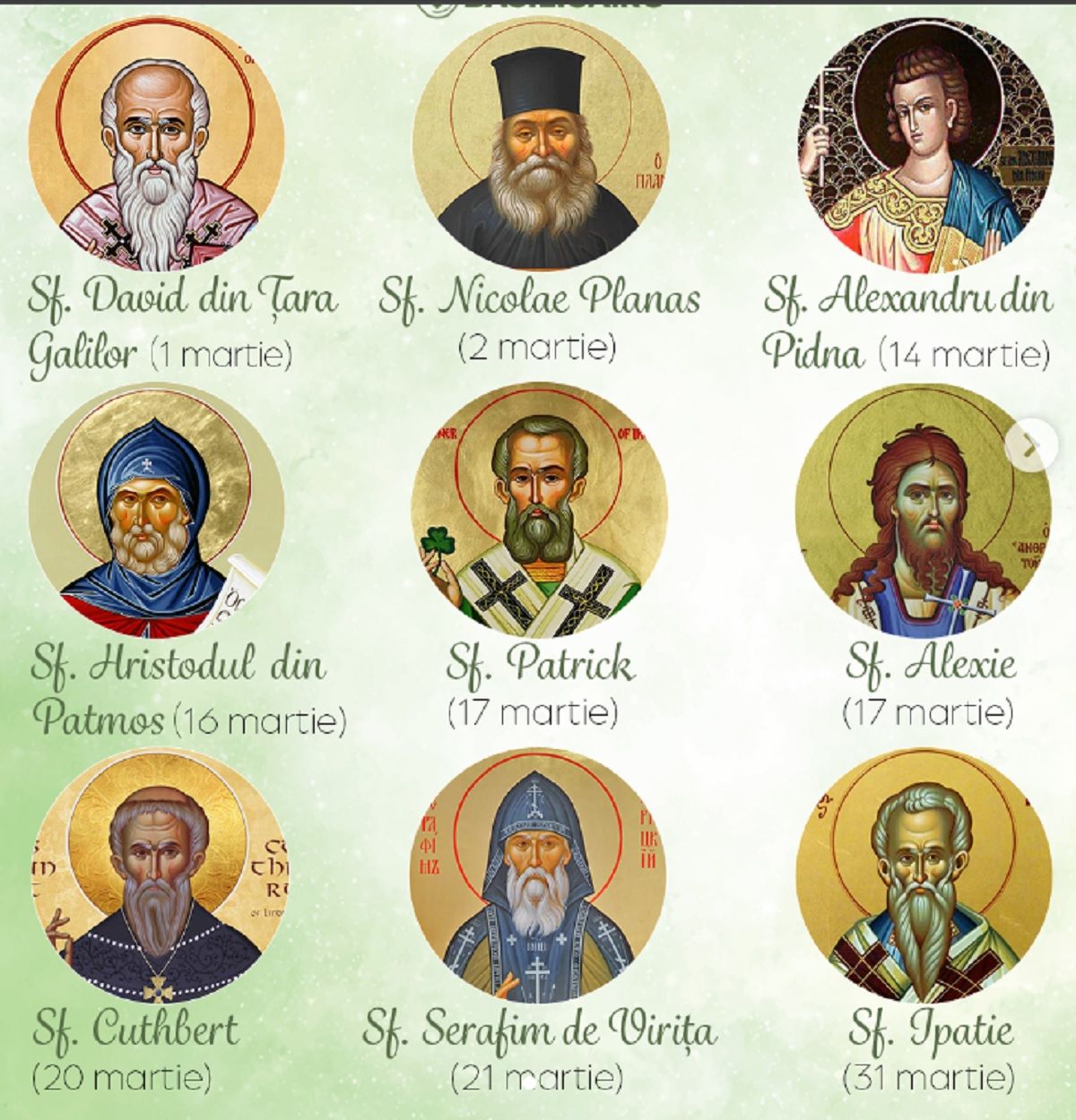 Sfinții tămăduitori sărbătoriți în luna martie