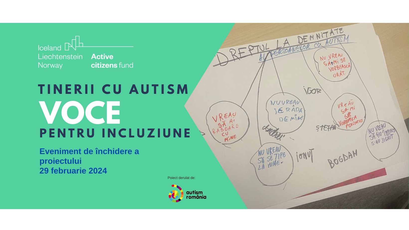Tinerii cu Autism-Voce pentru incluziune 2024